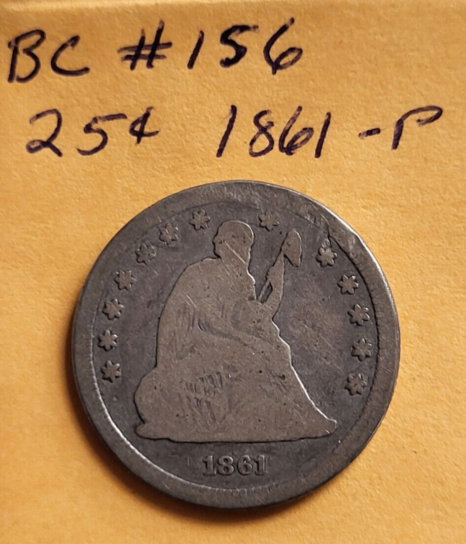 1861 P Seated Liberty Quarter - Philadelphia Mint | eBay