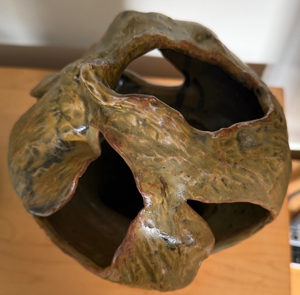 Vintage Handmade Abstract Studio Pottery Ceramic Vase Decorative Modern ...