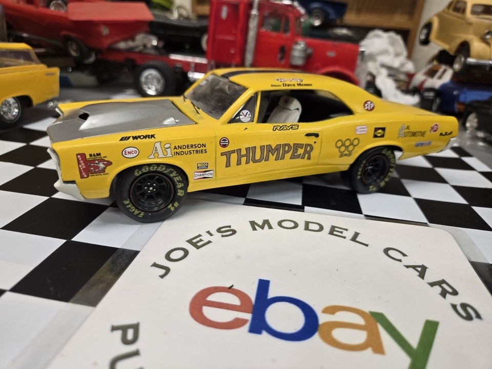 BUILT MODEL CAR AMT PONTIAC GTO BRACKET CAR OLDER BUILT PIECE SHELF ...