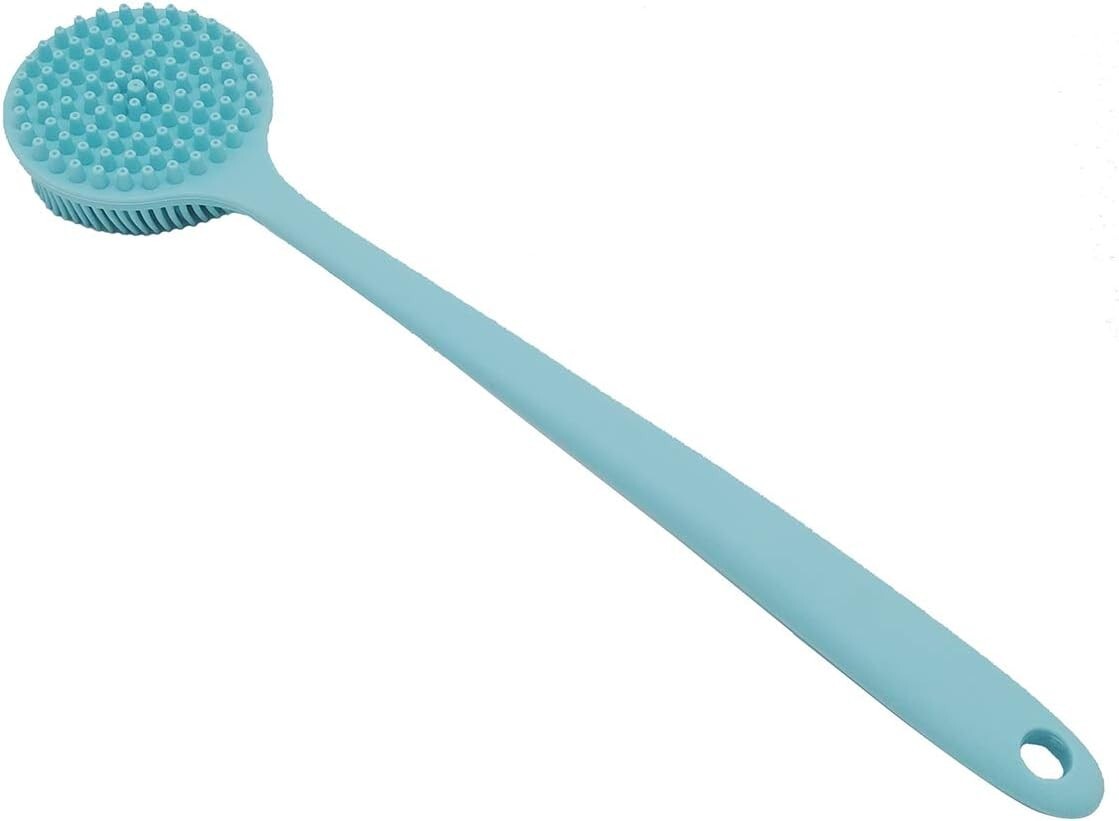Silicone Back Scrubber For Shower Bath Body Brush With Long Handle Uk