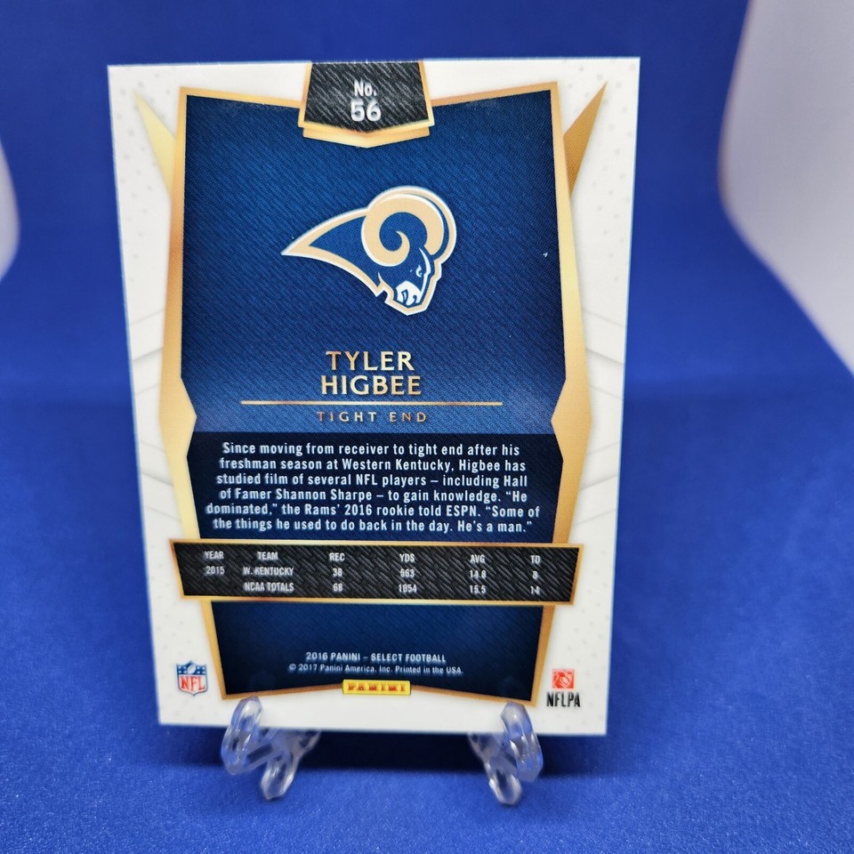 🏈 2016 Panini Select Tyler Higbee Prizm Rookie Card #56 NICE MUST 👀 | eBay