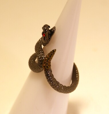 METAL RATTLE SNAKE / SERPENT ADJUSTABLE RING GREAT LITTLE GIFT! | eBay