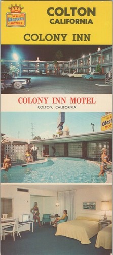 Colton CA Colony Inn Motel Multiview Oversized Vintage c1960s Postcard ...