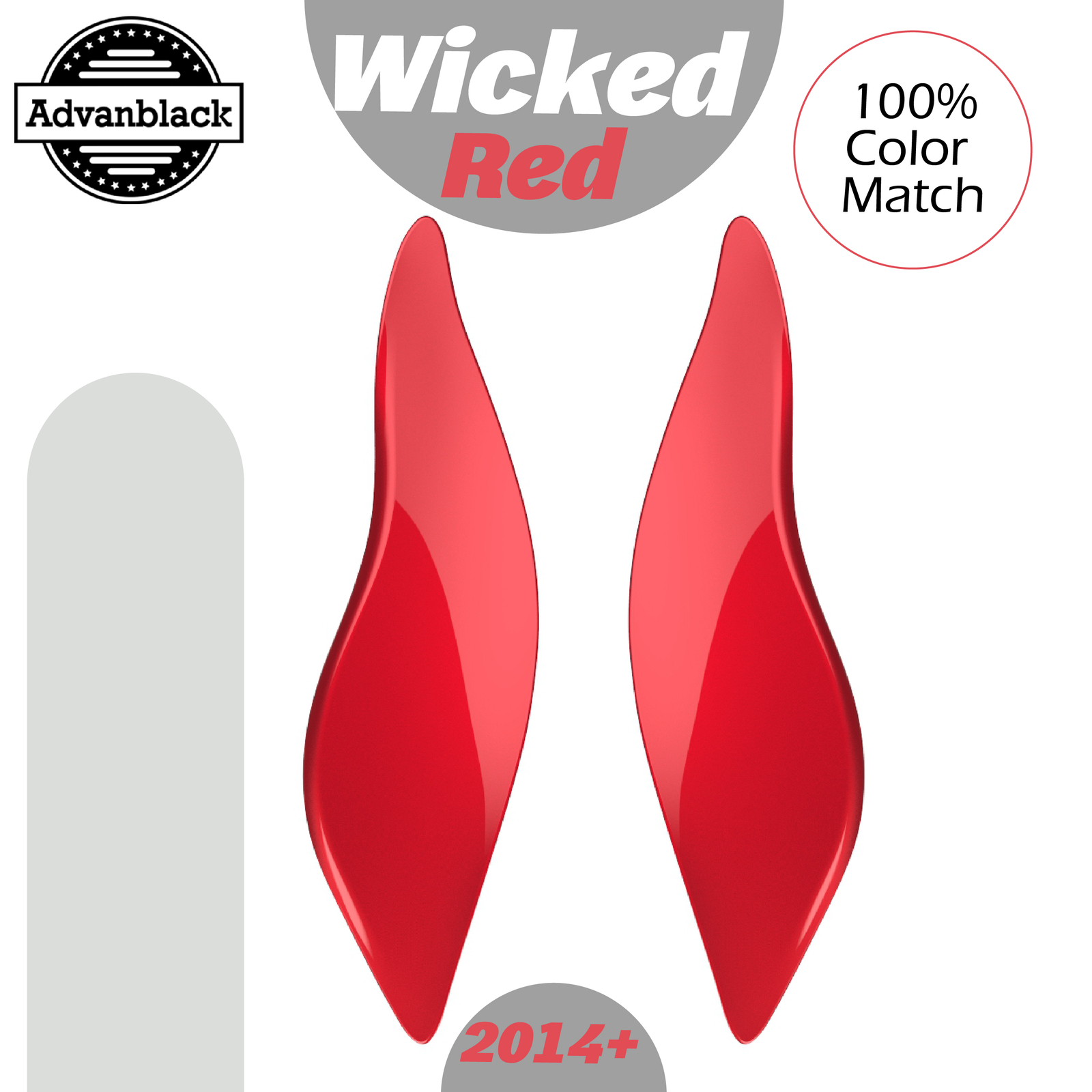 WICKED RED Fits 14+ Harley Air Deflectors Batwing Fairing Deflectors ...