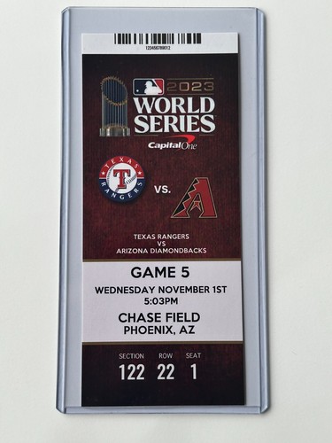 2023 MLB WORLD SERIES Replica Ticket Texas Rangers @ Arizona ...
