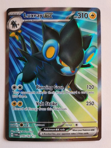 Luxray ex 195/167 Twilight Masquerade Ultra Rare Full Art Holo Pokémon ...