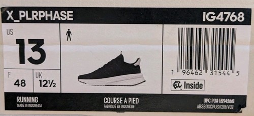 Size 13 Men Adidas XPLRPHASE Boost Black Wht Running Sneaker IG4768 New ...