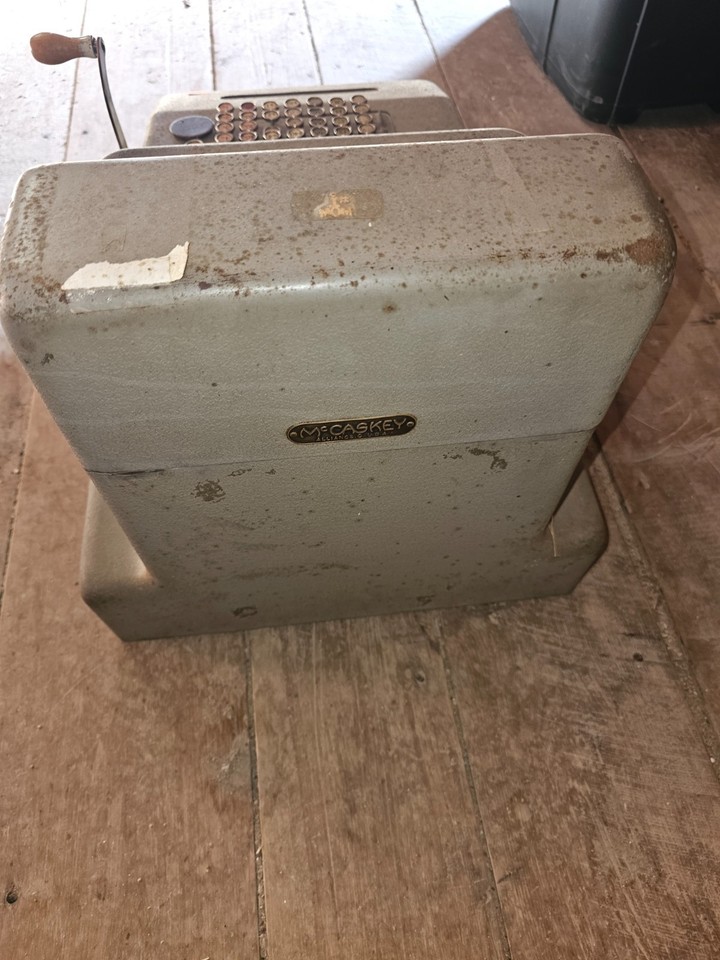 MCCASKEY CASH METAL CASH REGISTER SILVER | eBay