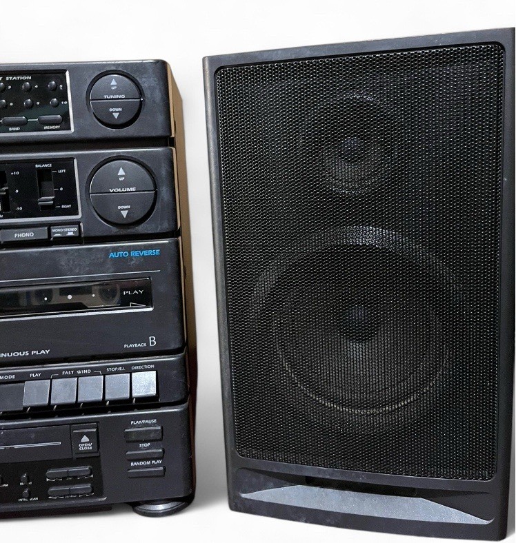 VINTAGE CASIO DUAL DECK STEREO SYSTEM, WITH SPEAKERS AND REMOTE, MS3CD ...