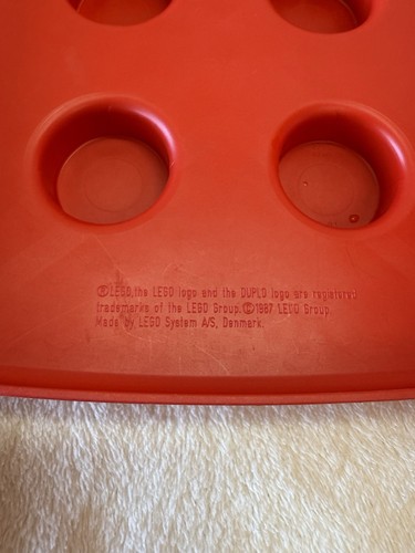 Vintage Lego Bucket 1987 Storage Container Red BUCKET ONLY w Lid Bin NO ...