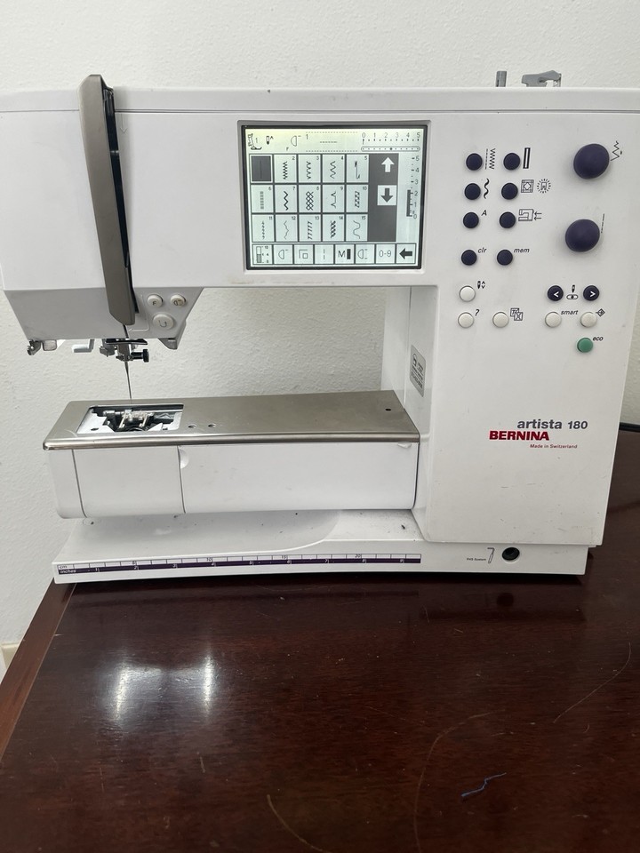 Bernina Artista 180 Sewing Machine Sews Straight Stitch Frozen Touchpad ...
