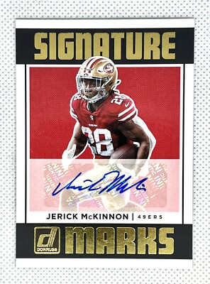 JERICK MCKINNON 2018 DONRUSS SIGNATURE MARKS AUTO #SM-JMK🏈🔥 ️ | eBay