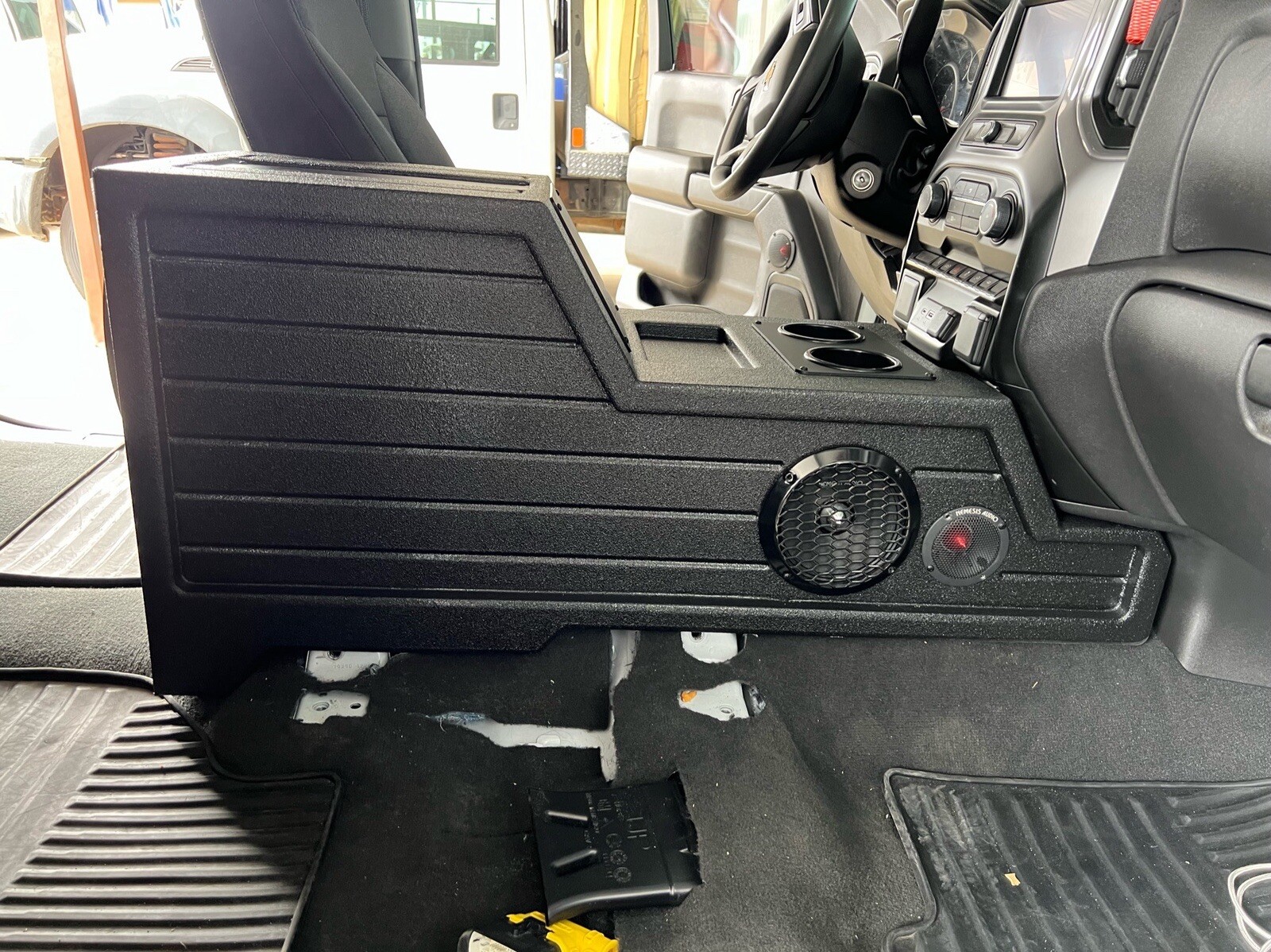 Chevy Silverado Gmc Sierra Crew Cab 19-22 Center Console Subwoofer Box ...