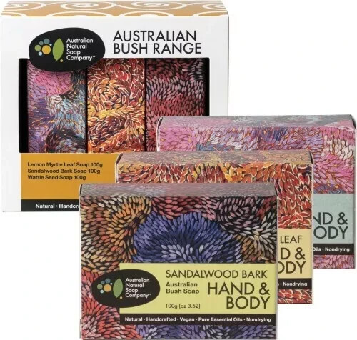 Australian Natural Soap CO Curated Gift Australian Bush Range Soap, 3 ...