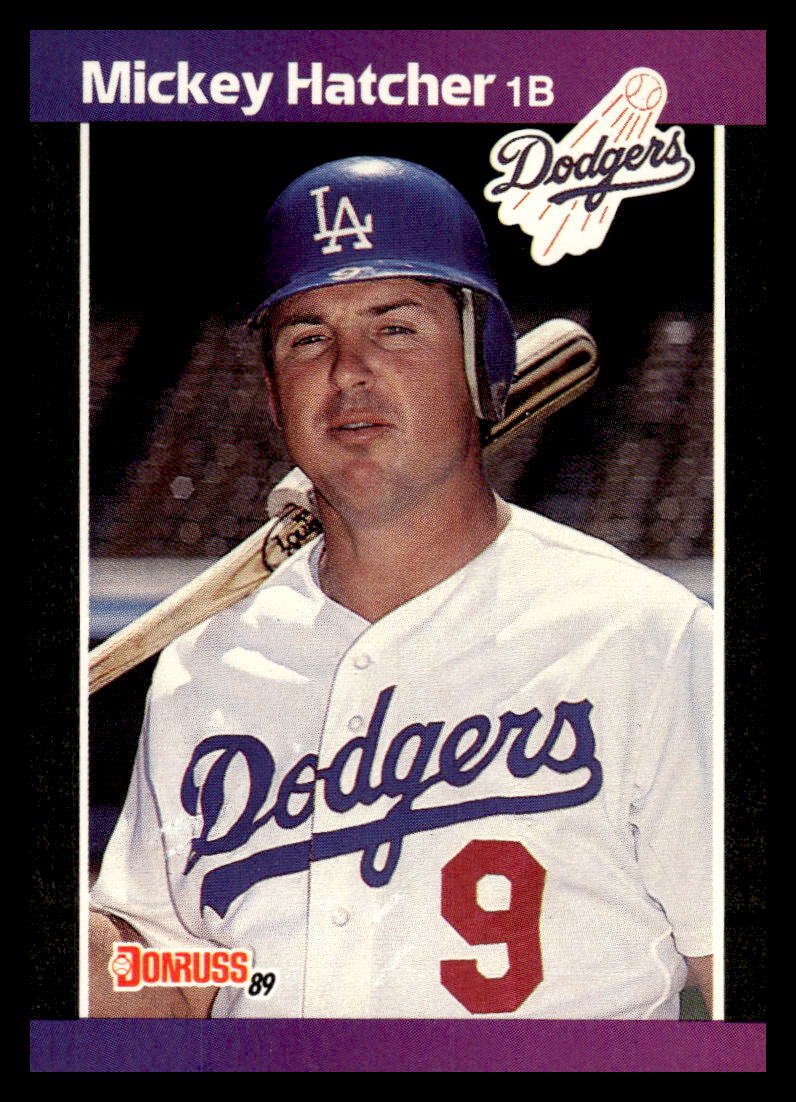 1989 Donruss #346 Mickey Hatcher Los Angeles Dodgers Baseball Card NM ...