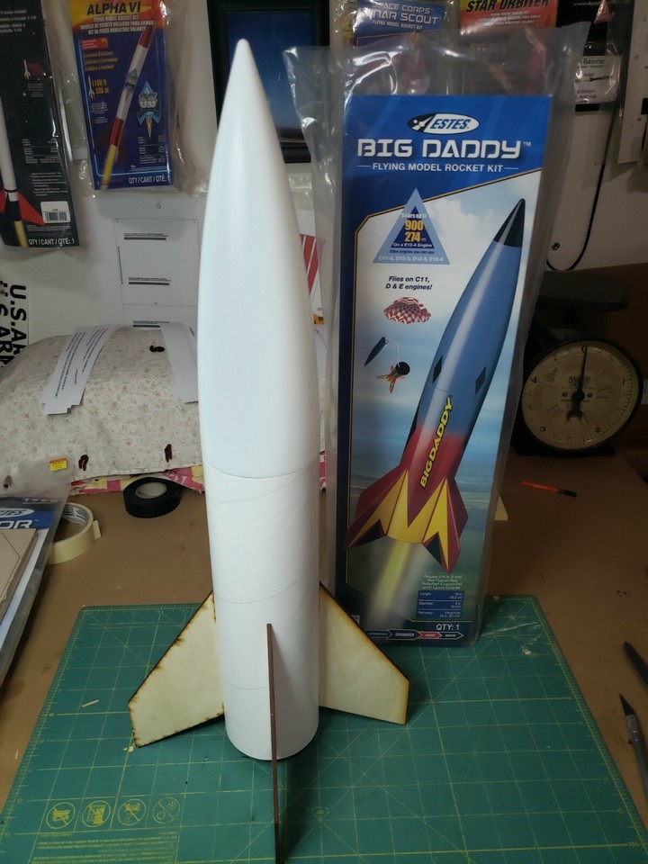 29mm Plywood Fin and Ring Upgrade for Estes #2162 Big Daddy Model ...
