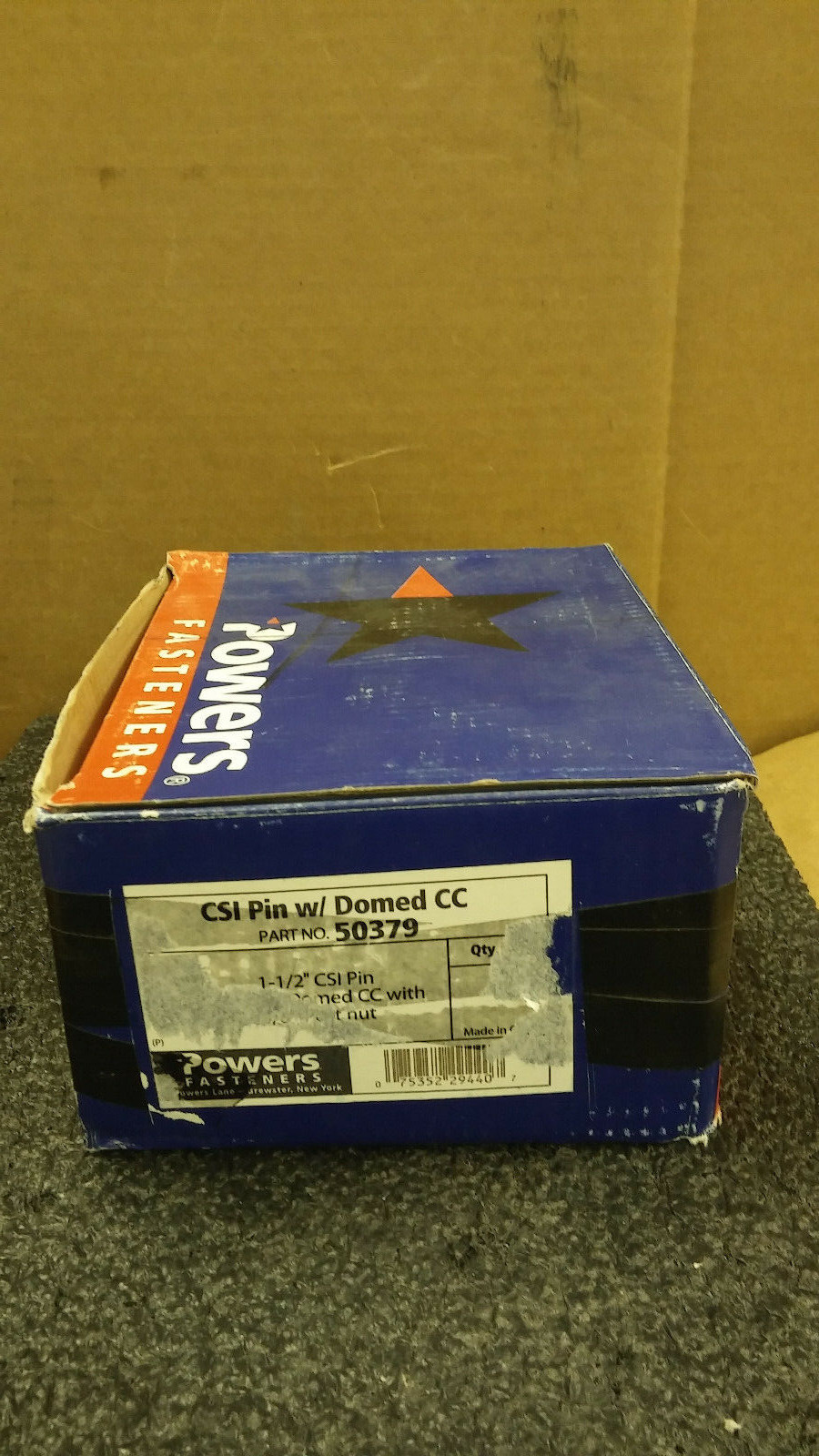 POWER FASTENERS 50379 1-1/2" CSI Pin w/ Domed CC with 3/8" Post Nut ...