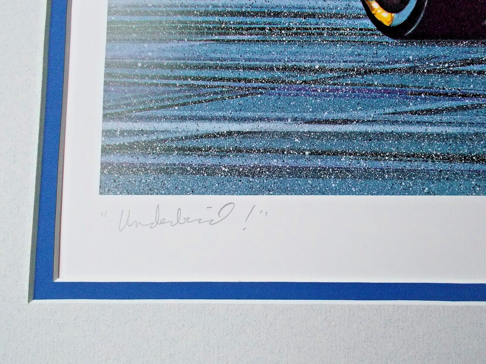 Original 1993 Alan Kulwicki "Underbird" Sam Bass Autograph Mounted ...