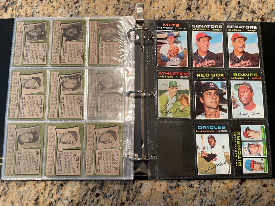 ⭐Stars!!⭐ x62 Vintage Topps Baseball Cards Binder 1960's, 70's | eBay