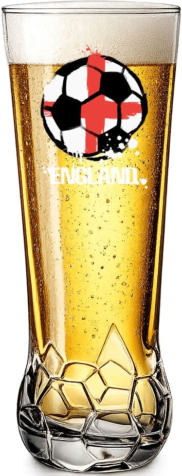 England Football Shaped Beer Glass English Supporter Soccer Team Stein ...
