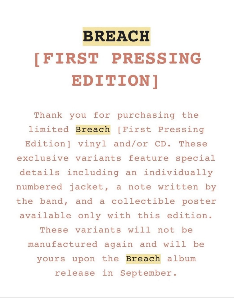 FIRST PRESSING EDITION - TWENTY ONE PILOTS - Breach VINYL FPE - IN HAND ...