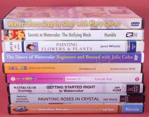 Watercolor Painting Instructional DVDs Lot of 9 | eBay
