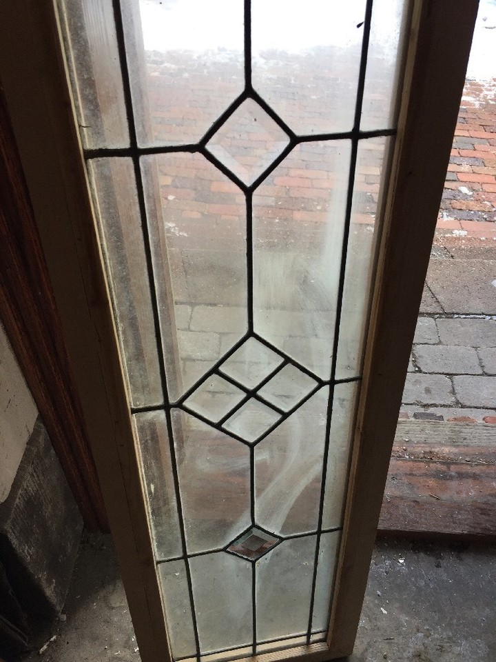 Sg 1002 Antique Leaded Glass Beveled Glass Transom | eBay