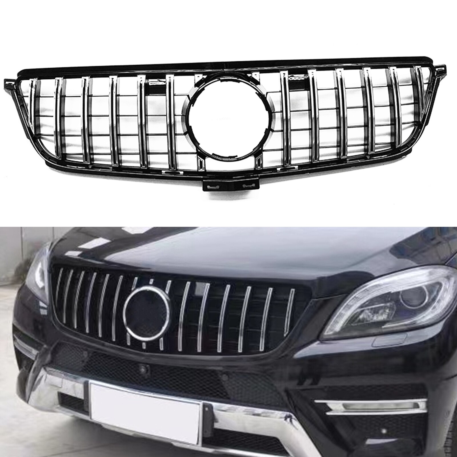 Front Bumper Grille Grill For Mercedes Benz W166 ML300 ML350 ML400 GTR ...