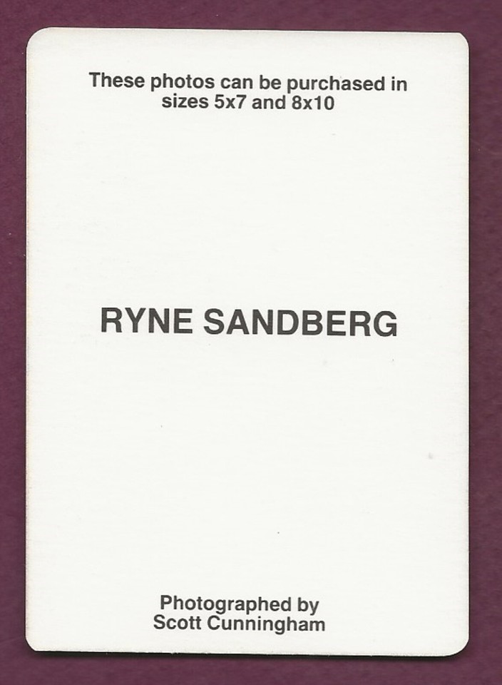 1986 Scott Cunningham Ryne Sandberg Scarce | eBay