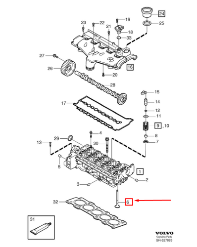Soupape d'admission moteur VOLVO XC60 8631650 NOUVEAU ORIGINE | eBay