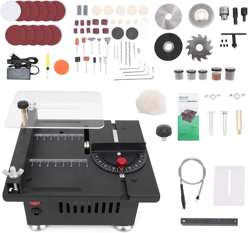 Mini Table Saw for Crafts, Multi-Functional Portable Desktop Saw with ...