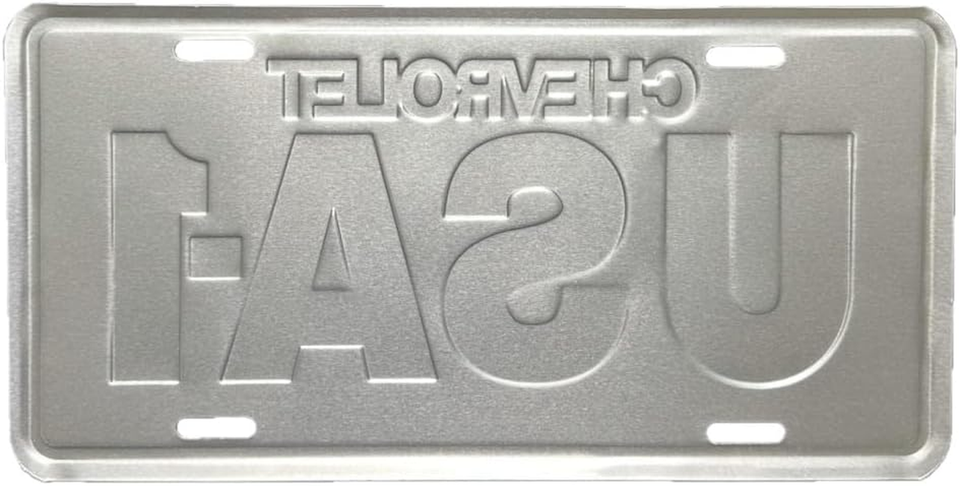 104 Chevrolet USA-1 Embossed Metal Auto Tag 6 X 12 | eBay