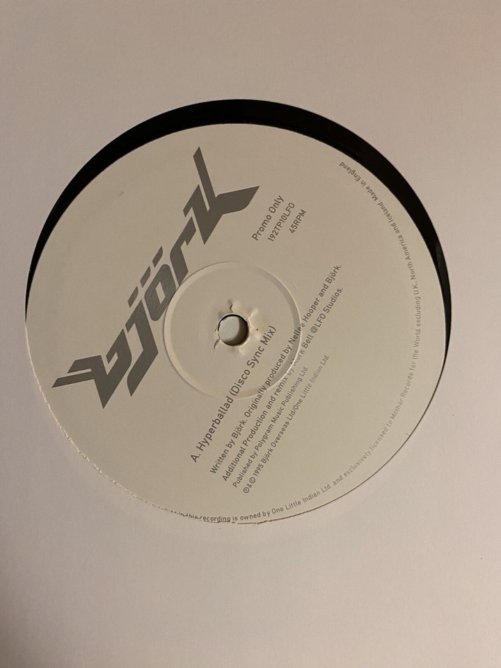 Bjork - Hyper Ballad Remix 10” Vinyl Promo | eBay