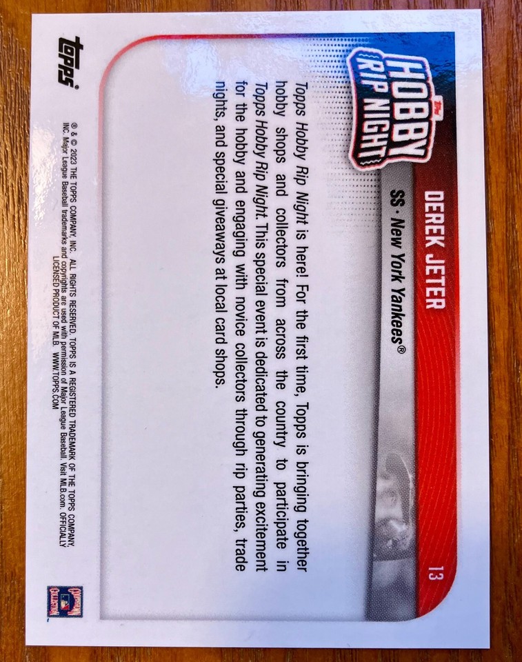 2023 Topps Hobby Rip Night Derek Jeter #13 | eBay