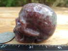 1.91" Garnet Stone Skull Hand Carved Realistic 126.4g 4.5oz Crystal ...