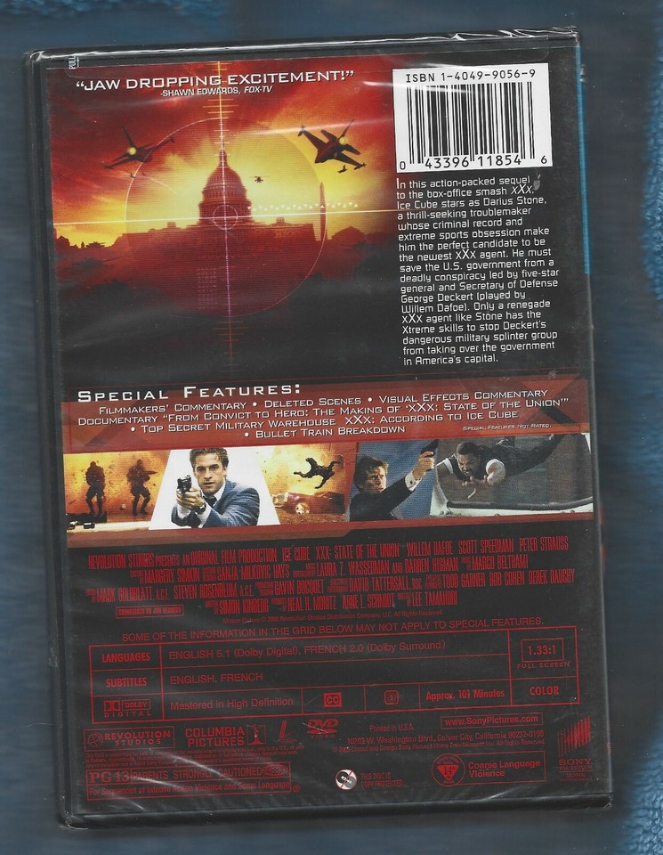 Sealed XXX: State of the Union DVD Movie-Full Screen Special Edition ...