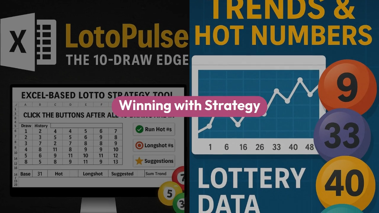 LottoPulse Excel Tool for Pick 5 & 6 | Hot Numbers, Trends, Lotto, Lottery | eBay