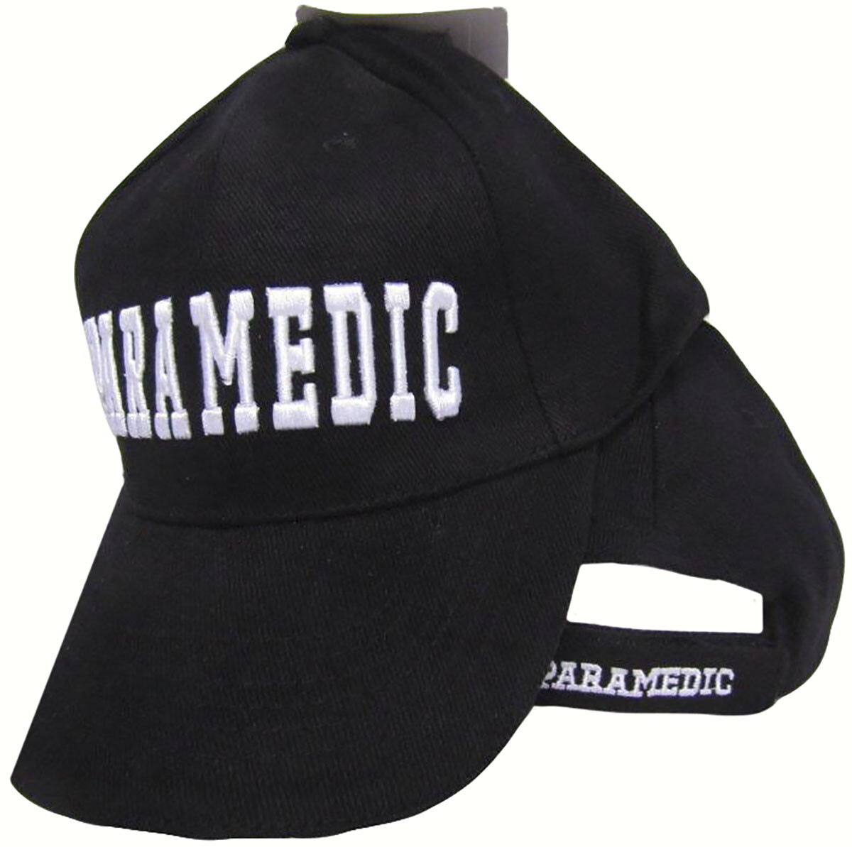 Paramedic Medical EMT White Letters Black Embroidered Cap Hat | eBay