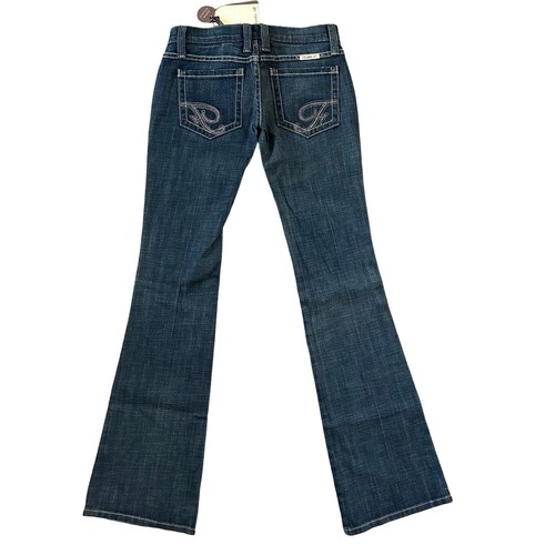 Frankie B. Y2K Dark Low Rise Downtown Slim Bootcut Crystal Jeans Size 2 ...
