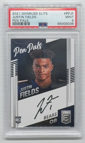 2021 Donruss Elite Justin Fields Pen Pals Rookie Auto Autograph RC #PP ...