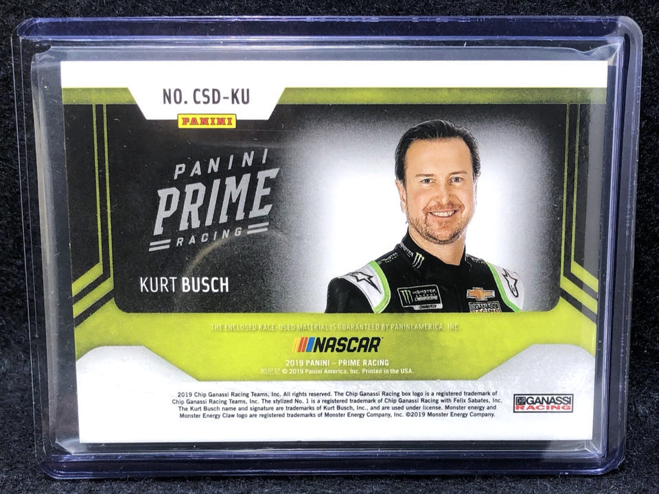 Kurt Busch 2019 Panini Prime Racing Clear Silhouettes Dual #9/10 | eBay