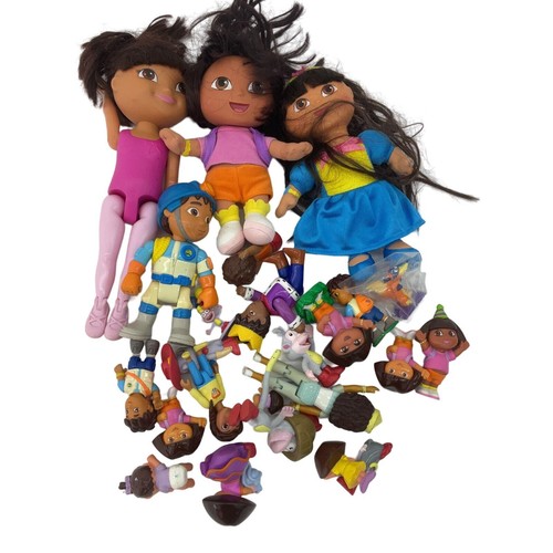 Preowned Dora the Explorer Multicolor Play Doll Mixed Figures Toys LOT ...