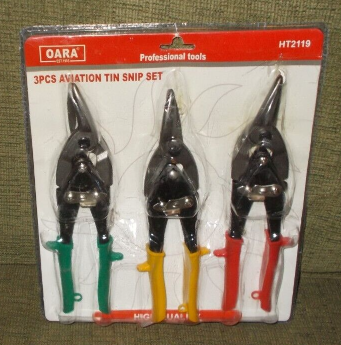 HIGH QUALITY 3 Piece AVIATATION TIN / METAL SNIP SET OARA New in ...