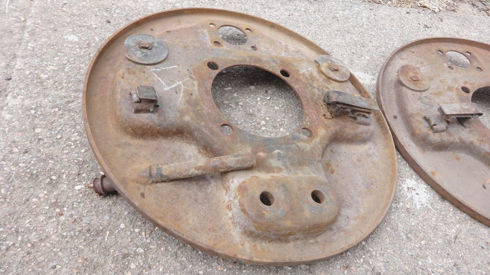 1939 1940 1941 Ford REAR BRAKE BACKING PLATES Original pair Hydraulic ...