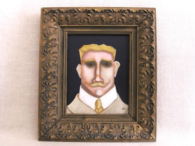 Male Portrait Painting Framed Original Fine Art Wall Decor Framed ...