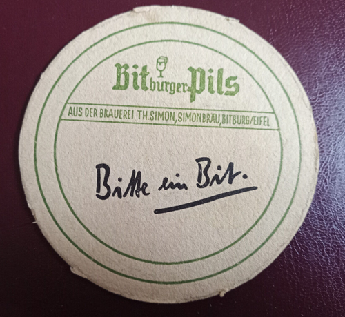 Bierdeckel Brauerei Bitburger Pils Bier Bitburg - Bitte ein Bit | eBay.de