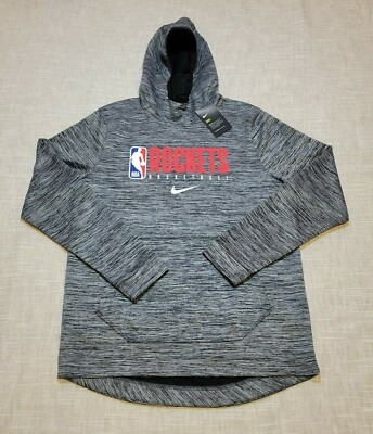 NIKE Mens NBA Houston Rockets Hoodie Pullover Sweater Gray Red Medium ...