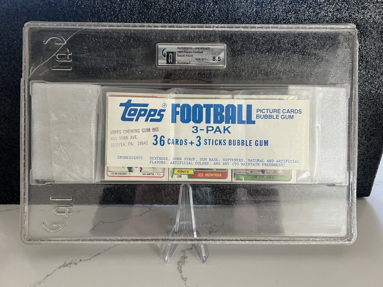 MONTANA RC! 1981 Topps Sealed Grocery Rack Pack w Joe Montana Rookie ON ...