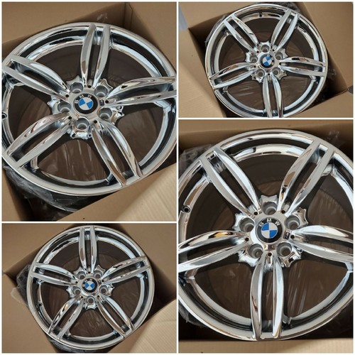 19" BMW 535 550 640 650 OEM Factory 351 M Chrome Wheels Rims F10 528 ...