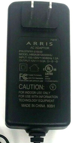 Genuine Arris AC Wall Power Supply Adapter for Motorola NVG589 NVG599 ...